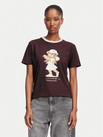 Guess T-Shirt V6BI14 K6742 Dunkelrot Regular Fit
