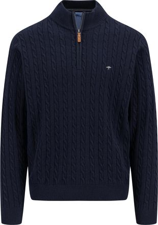 Fynch-Hatton Pullover aus Baumwolle mit Zopfstrickmuster Navy/XXL