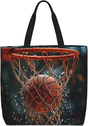 Generic Basket-Ball Sac Cabas Imperm&eacute;able Sacs Pliable Sac A Main Femmes Pour Plage Travail Voyage