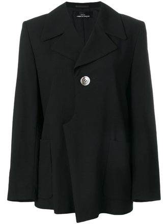 Comme Des Garçons veste drapée à épaules structurées - Noir
