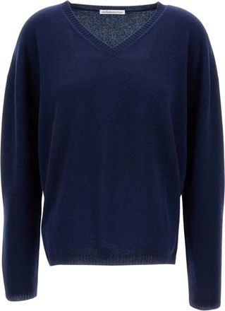 Stefano Mortari Femme, Pulls, Bleu, Taille: 46 EU Pull ras du cou en cachemire