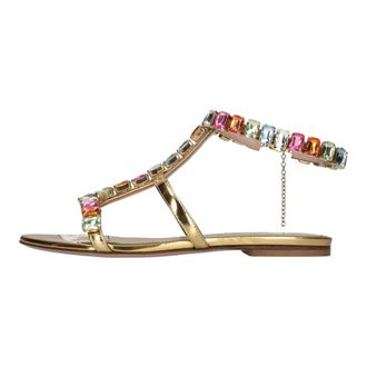 Gedebe Gedebe, Femme, Chaussures, Jaune, Taille: 37 EU Ellen Flat Sandales