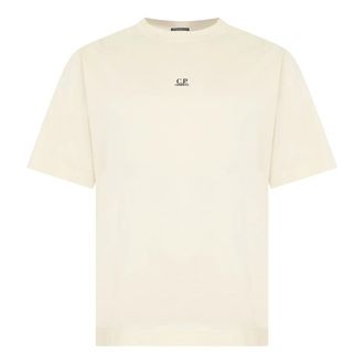 C.P. Company C.p. Company, Homme, Tops, Beige, Taille: M T-shirt &agrave; manches courtes