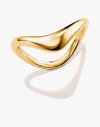 Thomas Sabo bague en forme de vague dor&eacute;e