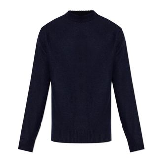 Jil Sander Wollpullover mit Rundhalsausschnitt - - Knitwear - Herren - Blau - L