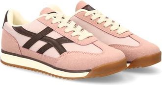 Shoes & Blues Chaussures plates pour femme avec fermeture à lacets. Design moderne avec contraste latéral. Idéales pour lautomne., rose, 37 EU