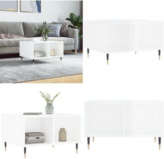 vidaXL Vidaxl - Couchtisch Hochglanz-Wei&szlig; 60x50x36,5 cm Holzwerkstoff - Couchtisch - Wohnzimmerstil - Holzwerkstoff M&ouml;bel - Wei&szlig;er Couchtisch - Modernes