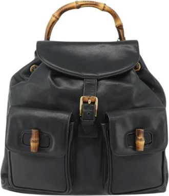 Gucci Sac &agrave; dos vintage Pre-owned - Femme - Pre-owned - Noir - Taille: ONE Size
