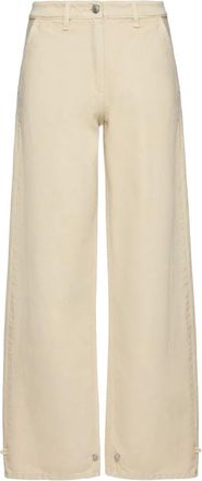 Magda Butrym Femme, Jeans, Beige, Taille: 38 FR Jean &Eacute;vas&eacute; en Denim