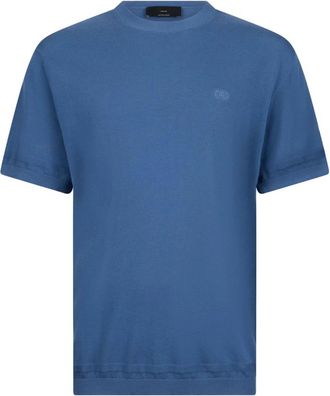 Liu Jo Homme, Tops, Bleu, Taille: S Maglia Shortcrepe