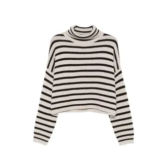 Lisa Yang Zerlina Striped Roll-neck Sweater