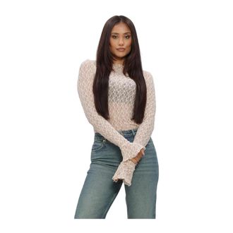 Ibana Long Sleeve Tops - - Tops - Damen - Beige - S