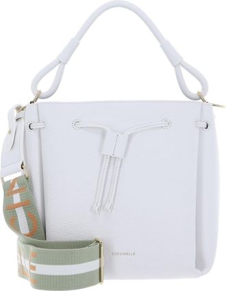 Coccinelle Eclyps Handbag Grained Leather Brillant White
