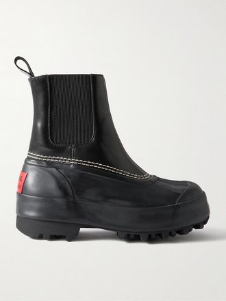 Proenza Schouler + Sorel Caribou Chelsea Boots Aus Leder Und Gummi Mit Plateau - Schwarz