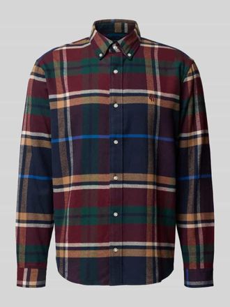 Mc Neal Regular Fit Freizeithemd aus reiner Baumwolle mit Label-Stitching