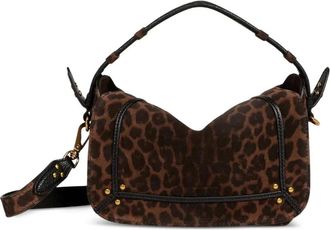 Jerome Dreyfuss S Pepito Schultertasche mit Leoparden-Print - Braun