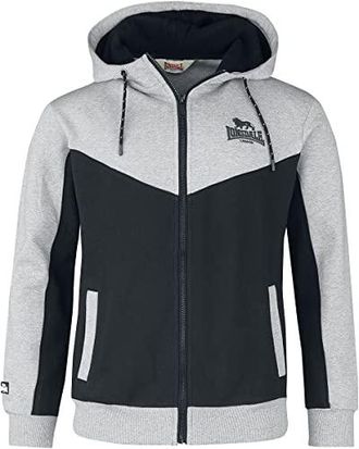 Lonsdale FRANKFIELD Sweatshirt, Marl Grey/Black, XXXL Mens