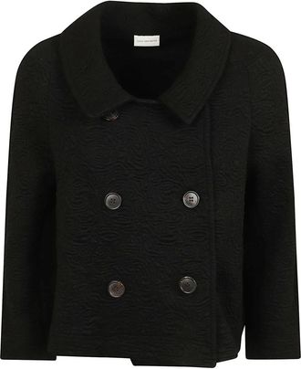 Dries Van Noten Femme, Vestes, Noir, Taille: 38 FR Veste Huvia Jacquard Structur&eacute;