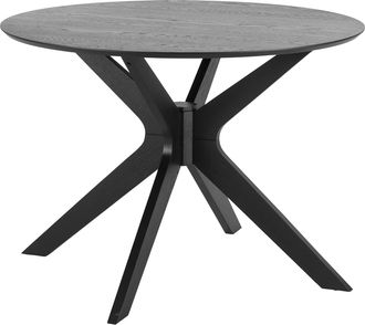 AC Design Furniture Dion runder Esstisch für 4 Personen schwarz, Küchentisch aus Holz, Esstisch für kleine Küche, Esszimmermöbel, Ø: 105 x H: 75 cm, 1 Stk, 17.9