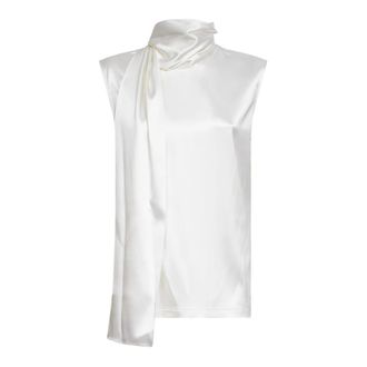 Bottega Veneta Seidenstretch-Satin-Top - - Blouses & Shirts - Damen - Wei&szlig; - S