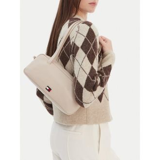 Tommy Jeans Handtasche Tommy Jeans Tjw City Shoulder Bag AW0AW18075 Beige