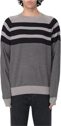 A|X Armani Exchange Homme, Pulls, Multicolore, Taille: M Pull Rayé Col Rond en Mélange de Laine