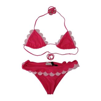 Dolce & Gabbana Femme, Maillots de bain, Jaune, Taille: 44 FR Bikini Bordure Festonn&eacute;e