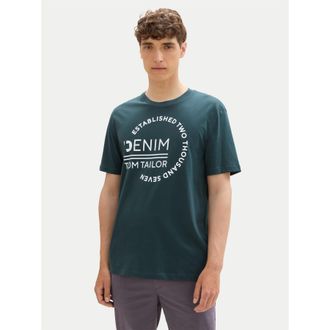 Tom Tailor Denim T-Shirt 1043491 Gr&uuml;n Regular Fit