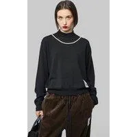 Miharayasuhiro Pearl Distressed Knit LS Pullover