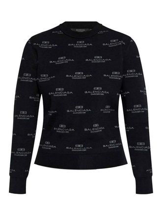 Balenciaga Rundhalspullover - Schwarz