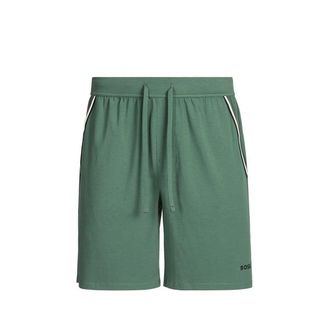 HUGO BOSS Short droit uni en coton m&eacute;lang&eacute;