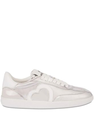 Love Moschino Sneakers mit Herzapplikation - Silber