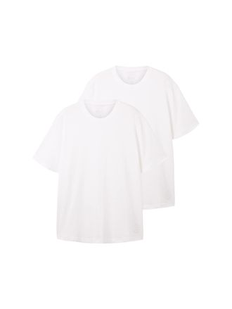 Tom Tailor Plussize Doppelpack T-Shirt mit Rundhals-Ausschnitt aus Baumwolle