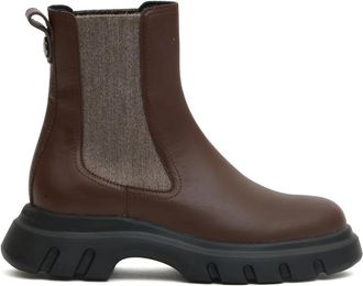 Voile Blanche Voile Blanche Stiefel - Brown Leather Beatles Rubber Sole - Gr. 37 (EU) - in Braun - für Damen