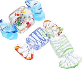 Garneck 4stücke Teiliges Buntes Glas-zuckerwaren Kreative Weihnachtsdeko Für Fenster Langlebige Glasverzierung Zum Gestalten Von Geschenk Geburtstagspräsentat