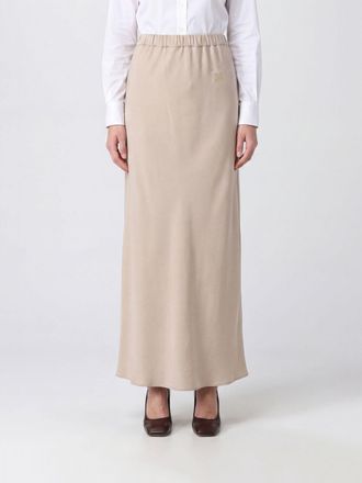 Max Mara Jupe longue crayon en cr&ecirc;pe de soie &agrave; taille haute &eacute;lastiqu&eacute;e