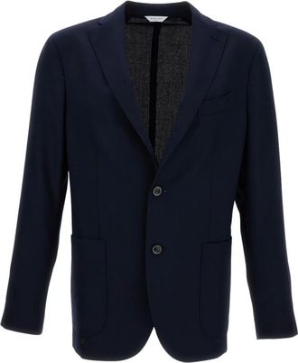 Boglioli Homme, Vestes, Bleu, Taille: 2XL Giacca monopetto in fresco di lana