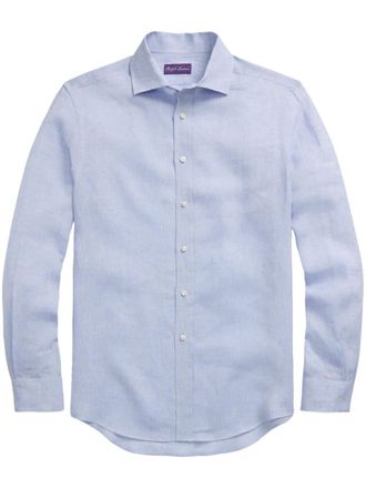 Ralph Lauren Purple Label chemise en lin - Bleu