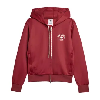 adidas Zip-Up Sweatshirt mit Retro-Stil - - Sport - Herren - Rot - L