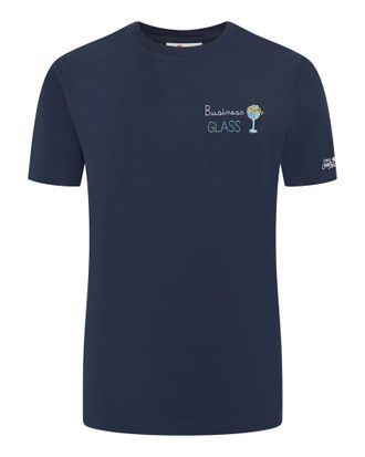 MC2 Saint Barth Summer T-Shirt mit kleinem Glas-Motiv in