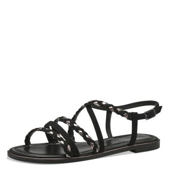 Tamaris Damen Sandalen Textil Sommer; BLACK/schwarz; 37 EU
