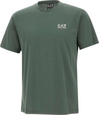 Emporio Armani Emporio Armani Ea7, Homme, Tops, Vert, Taille: S Logo Series T-shirt en jersey de coton