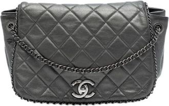 Chanel Pre-owned Sac bandouli&egrave;re matelass&eacute; - Femme - Pre-owned - Gris - Taille: ONE Size