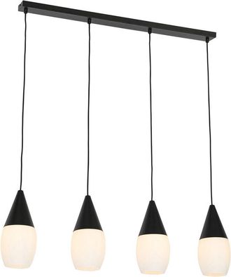 QAZQA Drop - Suspension multiples - 4 lumi&egrave;re - l 99.6 cm - Blanc - Moderne - &eacute;clairage int&eacute;rieur - Salon i Chambre i Cuisine i Salle &agrave; manger - Qazqa