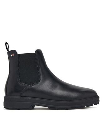 Tommy Hilfiger Klassische Stiefeletten Th Flag Outdoor Chelsea Boot FW0FW09573 Schwarz