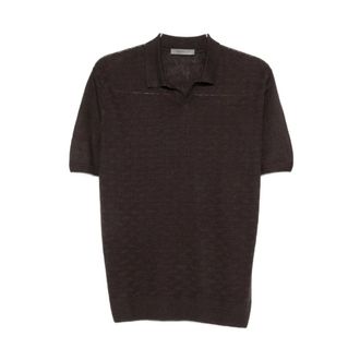 Corneliani Homme, Tops, Brun, Taille: 2XL T-shirt &agrave; manches courtes