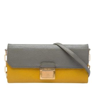 Miu Miu Pre-owned Wallet on Chain - - Pre-owned - Damen - Gelb - ONE SIZE