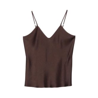 Max Mara Femme, Tops, Brun, Taille: 36 FR Envers Satin Camisole Top