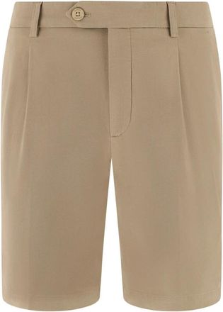 Boggi Milano Homme, Shorts, Beige, Taille: XS Bermuda Stretch Coton et Tencel