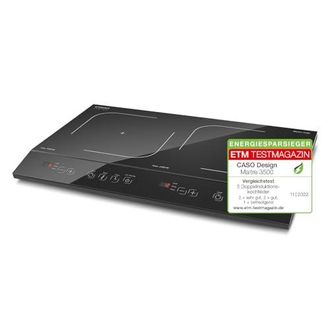 Caso Maitre 3500, Doppel-Induktionskochplatte mobil,Testsieger ETM Testmagazin, 3500 W PowerSharing, SmartControl 12 Stufen, 60-240&deg;C, 180 Min. Timer, 26cm
